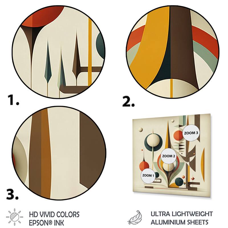 Designart 'Vintage Mid-century Graphics VI' Modern Midcentury Metal ...
