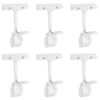 Adjustable Plastic Sign Clip Rotatable Merchandise Clip 6 Pack - White ...