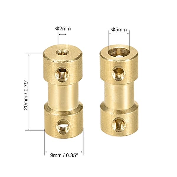 Rigid Coupling, 20mm Length 9mm Diameter, Copper Shaft Coupler ...
