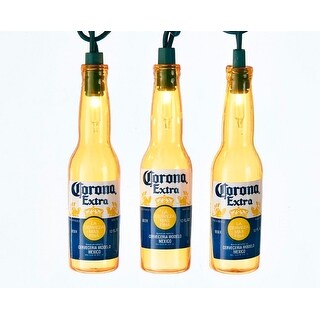 10 Pieces Yellow and Blue Beer Bottle Decorative Incandescent Light Set ...