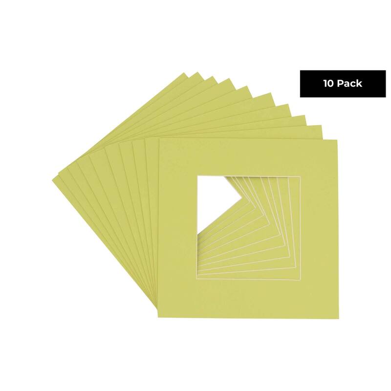 8x8 Mat for 12x12 Frame - Precut Mat Board Acid-Free Pistachio Green ...