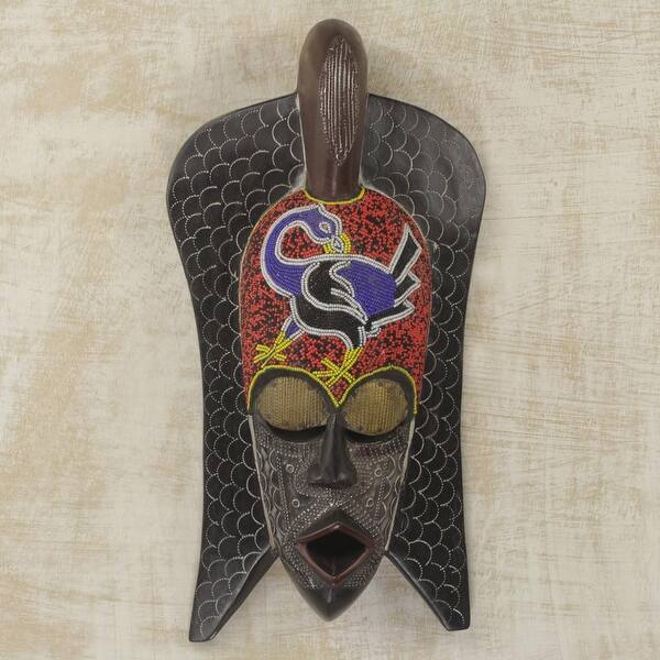 Novica Handmade Sankofa Philosophy African Wood Mask - Bed Bath ...