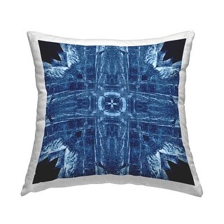 Stupell Navy Blue Geometric Shapes Decorative Printed Throw Pillow ...
