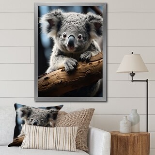 Designart "Koala Koalas Serenity" Animals Koala Framed Wall Art Living ...