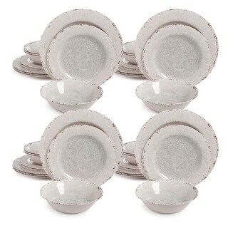 Gibson Studio California Mauna 12pc Dinnerware Set, Ice (4 Pack) - Bed ...