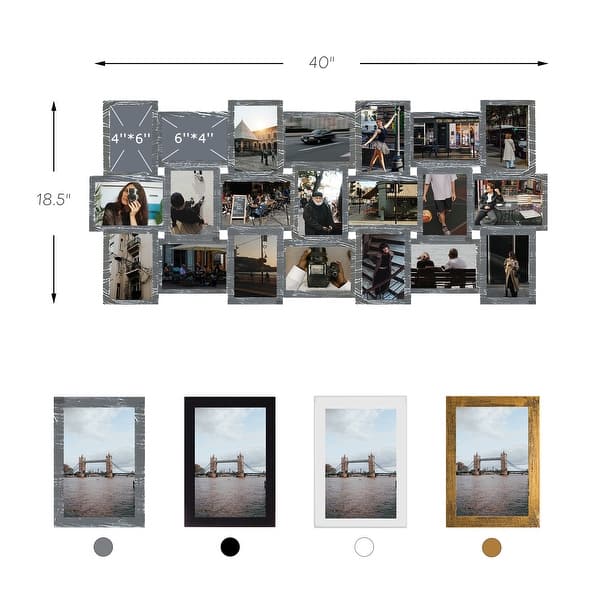 21 Opening Multi Photo Frame Wall Picture Family Frame - Bed Bath ...