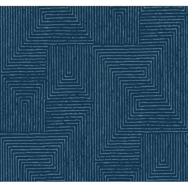 Scott Living Mortenson Navy Geometric Wallpaper - Bed Bath & Beyond ...