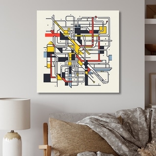 Designart "Radical Simplicity" Modern Midcentury Metal Wall Art - Bed ...