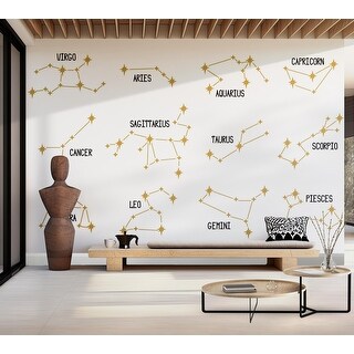 Premium Wallpaper Wall Mural - Zodiac Constellations - Bed Bath ...