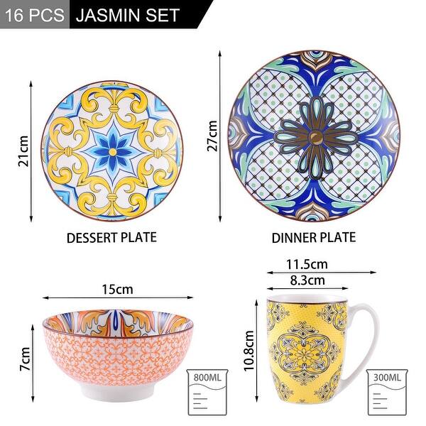 Vancasso Boho Porcelain 16-piece Dinnerware Set - Overstock - 33290094