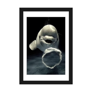 iCanvas "Beluga Whale Blowing Toroidal Bubble Ring, Shimane Aquarium ...
