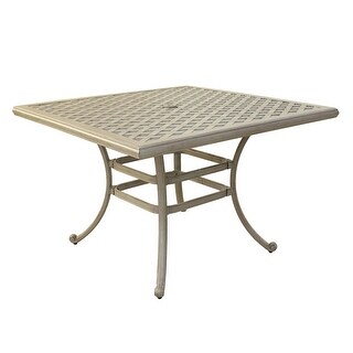 South Ponto Aluminum 44-inch Square Dining Table - Bed Bath & Beyond ...