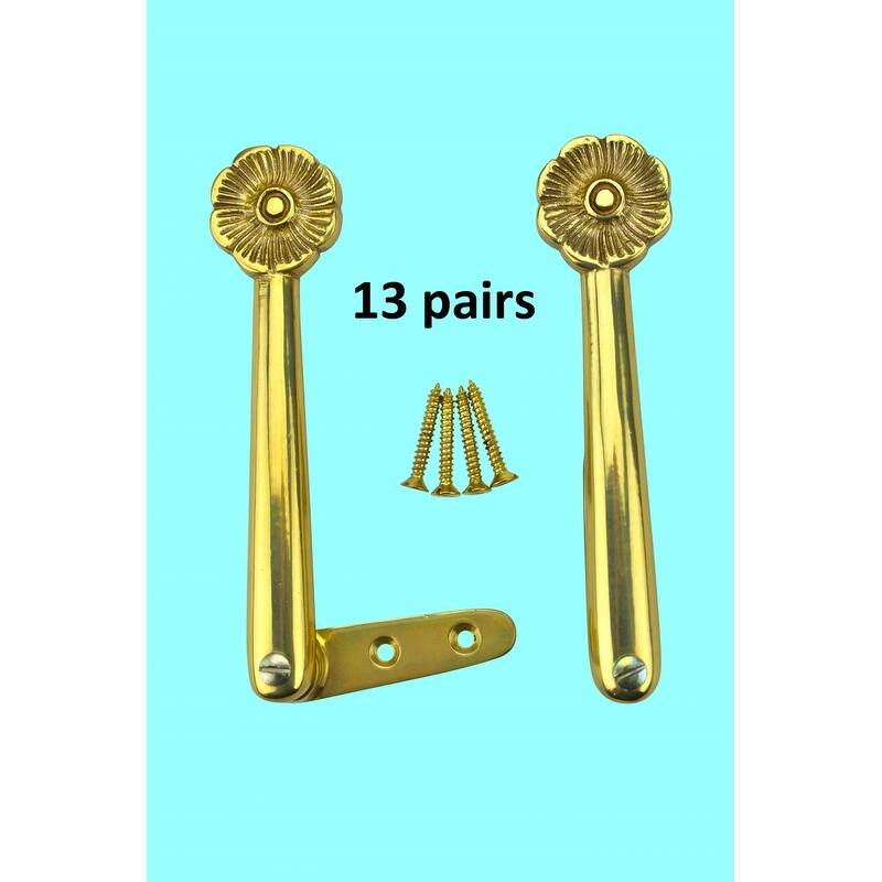 Stair Carpet Holder Clips 5" Brass Floral Design Carpet Clips to Keep ...