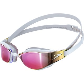 Speedo Fastskin Hyper Elite Mirrored Goggles, White/Oxid Grey/Rose Gold ...