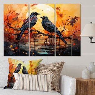 Designart "Crow Regal Renaissance II" Animals Wall Decor Set - Bed Bath ...