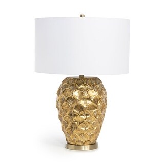 Miranda Scalloped Pattern Metal Lamp - 20"L x 20"W x 28"H - Bed Bath ...