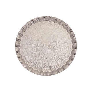 Authentic Turkish Ornament Round Tray for 6 Cups - Bed Bath & Beyond ...