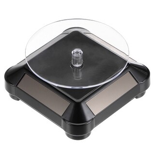 Solar Display Stand Turntable 360 Degree Rotating Double Use ABS Black ...