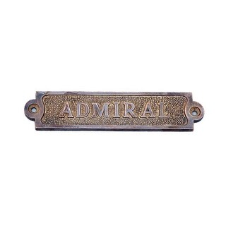 Antique Copper Admiral Sign - 1" L x 6" W x 1" H - Bed Bath & Beyond ...