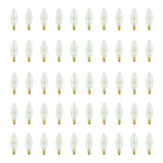 Bulbrite Pack of (50) 15 Watt Dimmable Clear B8 Torpedo 25mm ...