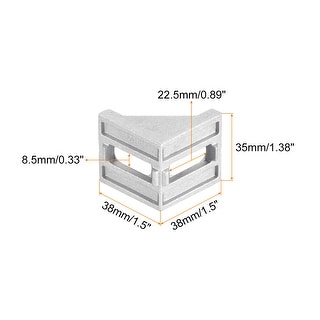 4Set 4040 Inside Corner Bracket Gusset Mount Kits, 38x38x35mm Silver - Bed Bath & Beyond - 37099134