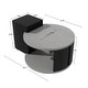 Outdoor Propane Fire Pit Table with Hidden Tank Storage Zinc-Aluminum ...