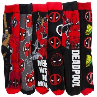 Deadpool Merc With The Mouth 6Pack Crew Socks Set - Bed Bath & Beyond ...