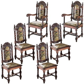 Design Toscano Charles II Chairs: Set of Four Side Chairs and Two ...