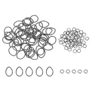 Open Jump Rings Embossed Jump Ring Kit, Closed Drop Ring Connector for ...