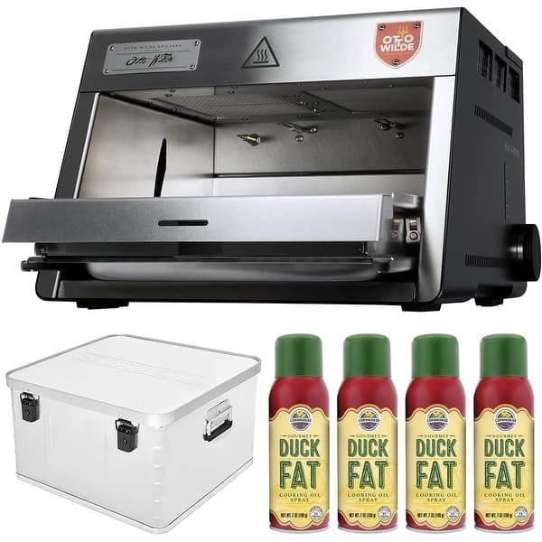 Otto Wilde Grill Outdoor Infrared Steak Grill with Storage Box Bundle ...