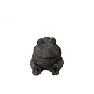 15" x 10" Ceramic Stone Finishing Gray Frog Statue - Bed Bath & Beyond ...
