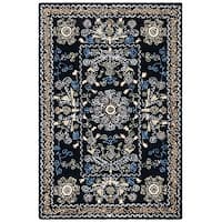 SAFAVIEH Handmade Mirkku Modern Medallion Micro-Loop Wool Area Rug - On ...