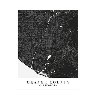 Orange County California Maps Minimal Art Print/Poster - Bed Bath ...