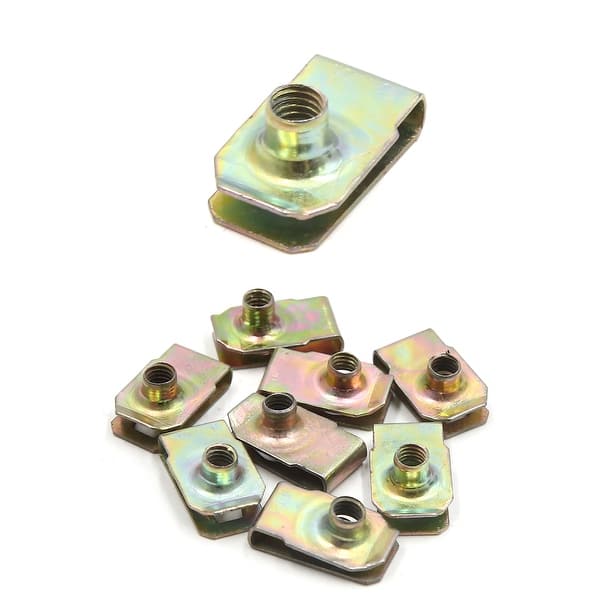 8Pcs Thread Hole Metal Fastener U-Type Clips Retainers Rivets Bumper ...