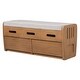 Rustic Storage Bench Shoe Bench with 2 Drawers and 3 False Drawers at ...