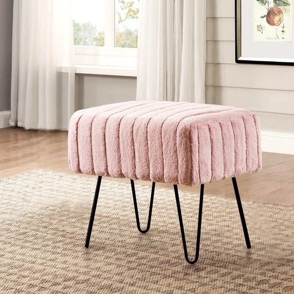 Fur ottoman bench store