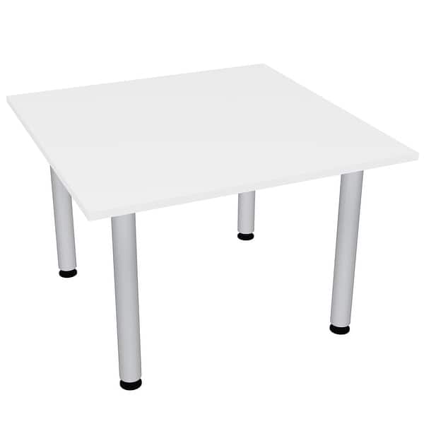 46" Square Conference Room Table With Metal Post Legs Harmony Series ...