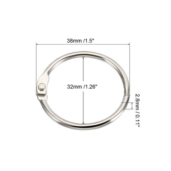 Loose Leaf Rings Binder Ring Steel for Scrapbook, Silver 24pcs - Bed ...