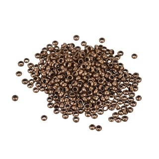 2000Pcs 2.5mm Round Crimp Beads Jewelry Making Crimp End Spacer Bead ...