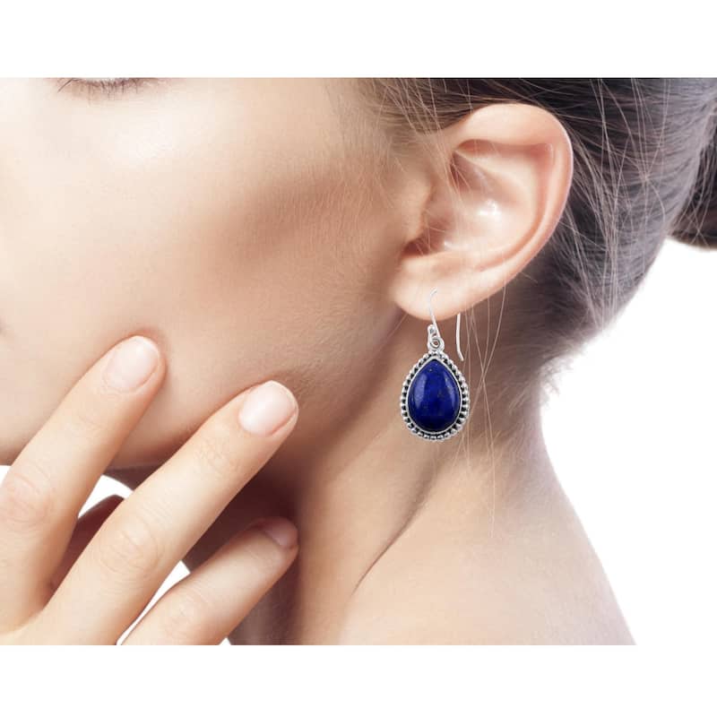 Handmade Sterling Silver Inspiration Lapis Lazuli Dangling Style ...