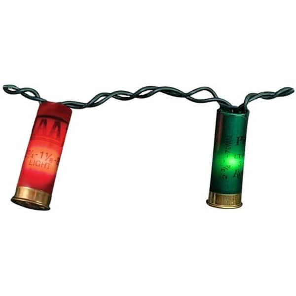 Set of 10 Red and Green Remington Shotgun Shell Christmas Lights ...