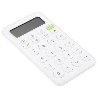 Desk Basic Cute Calculator Calculators Battery Powered 12 Digit White ...