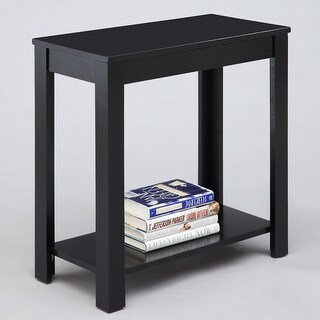 Contemporary Side Table with Open Bottom Shelf - Bed Bath & Beyond ...