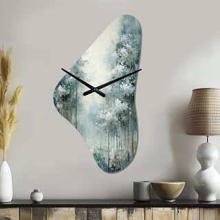Designart - Pine Tree Enchanted Forest I - Tree Pine Wall Clock in ...