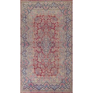 Kerman Persian Vintage Area Rug Handmade Wool Carpet - 6'9" x 10'7 ...