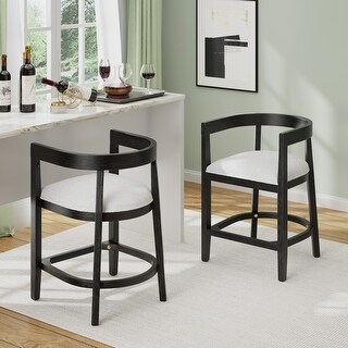 Timel Rubberwood Counter Stool (Set of 2) by Christopher Knight Home ...