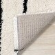 Soft Shag Cream Black Straight Lines Area Rug - Bed Bath & Beyond ...