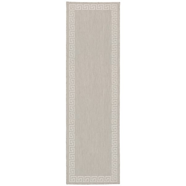 Vista Home Palmetto Greek Key Border Indoor/ Outdoor Area Rug - Bed ...
