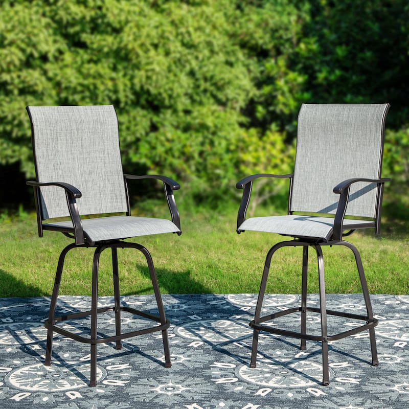Outdoor All-weather Swivel Patio Bar Stools (Set of 2/4) - On Sale ...