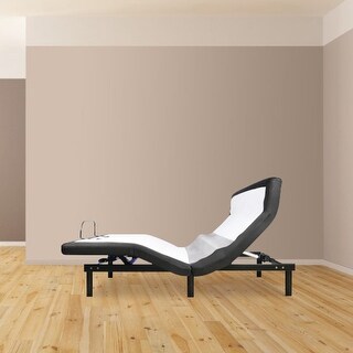 Adjustable bed base White bed foot Metal & Wood tilting bed - Bed Bath ...